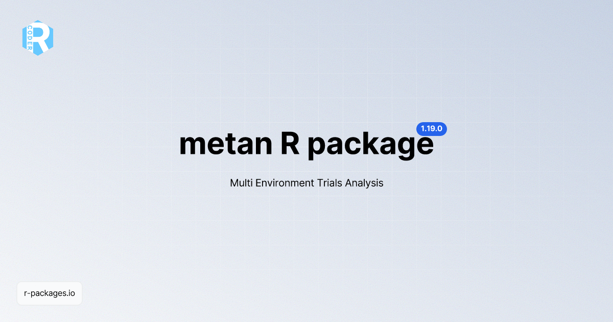 metan R package [Documentation] | R PACKAGES