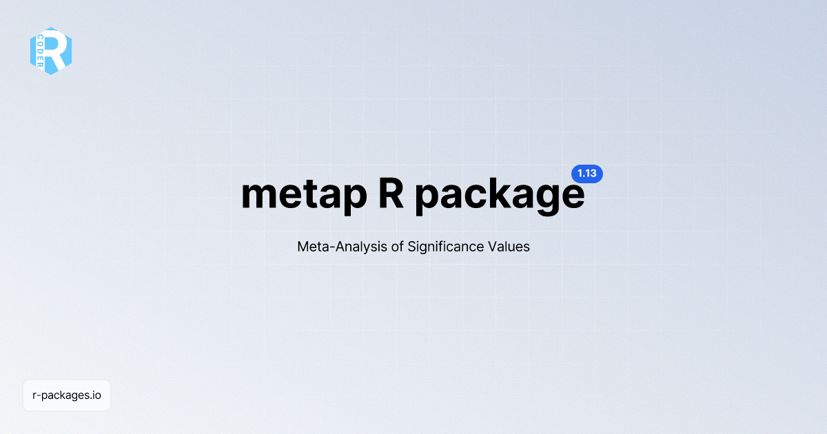 metap R package [Documentation] | R PACKAGES