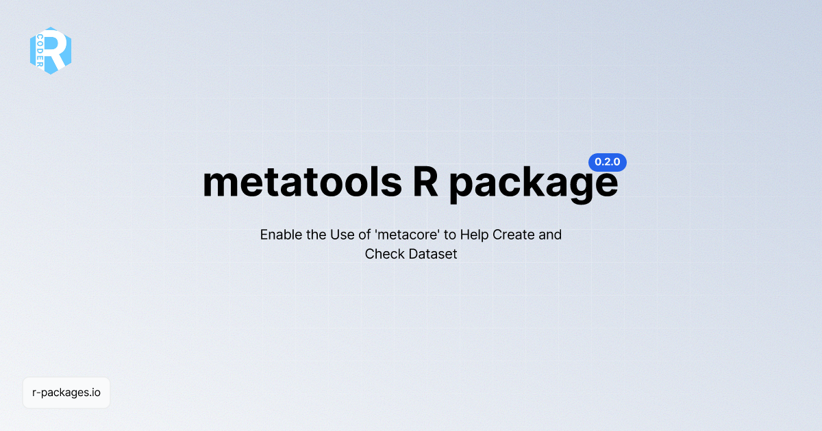 metatools R package [Documentation] | R PACKAGES
