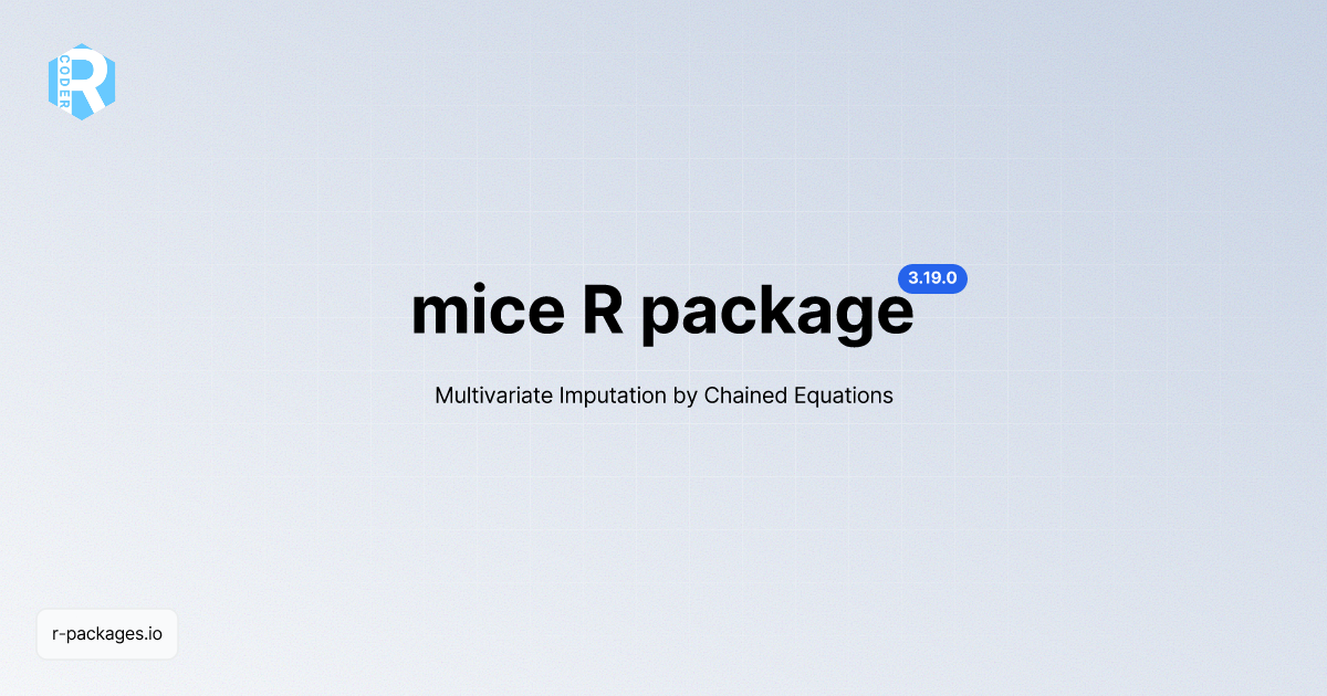 mice R package [Documentation] | R PACKAGES