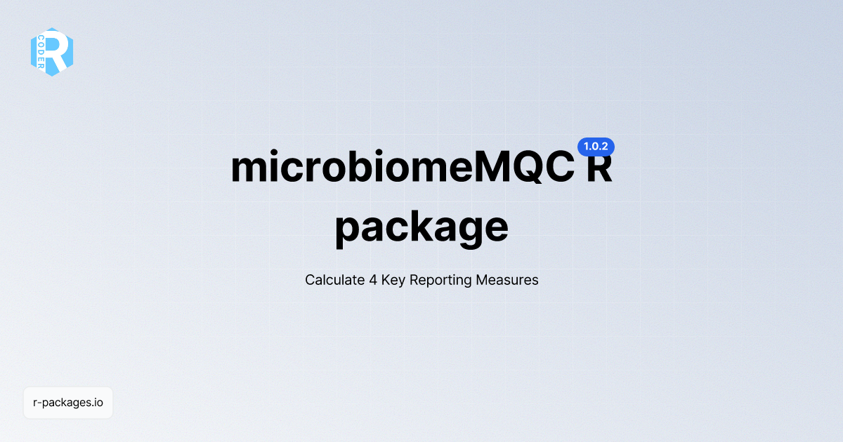 microbiomeMQC R package [Documentation] | R PACKAGES