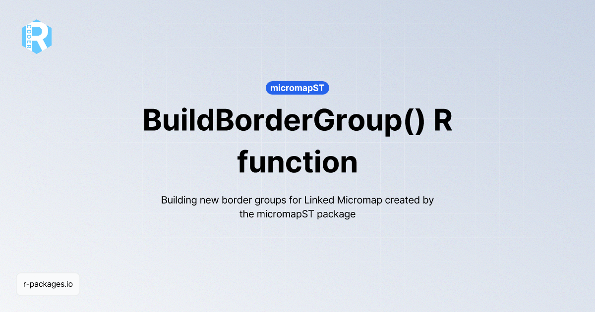 BuildBorderGroup() R function from [micromapST] | R PACKAGES
