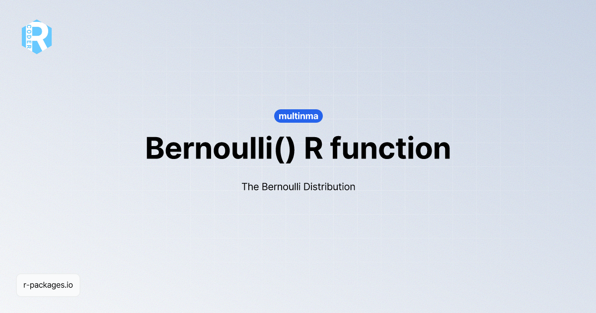 Bernoulli() R function from [multinma] | R PACKAGES