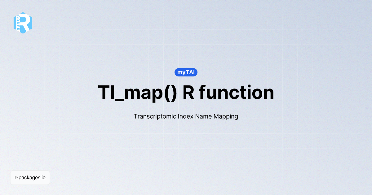 TI_map() R function from [myTAI] | R PACKAGES