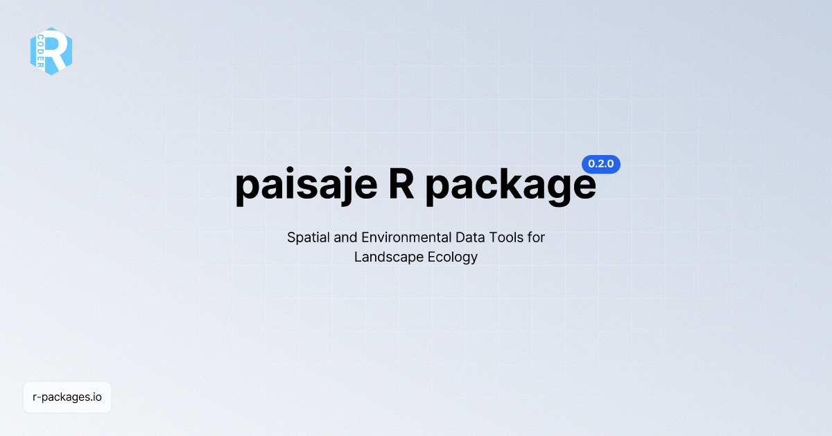 paisaje R package [Documentation] | R PACKAGES