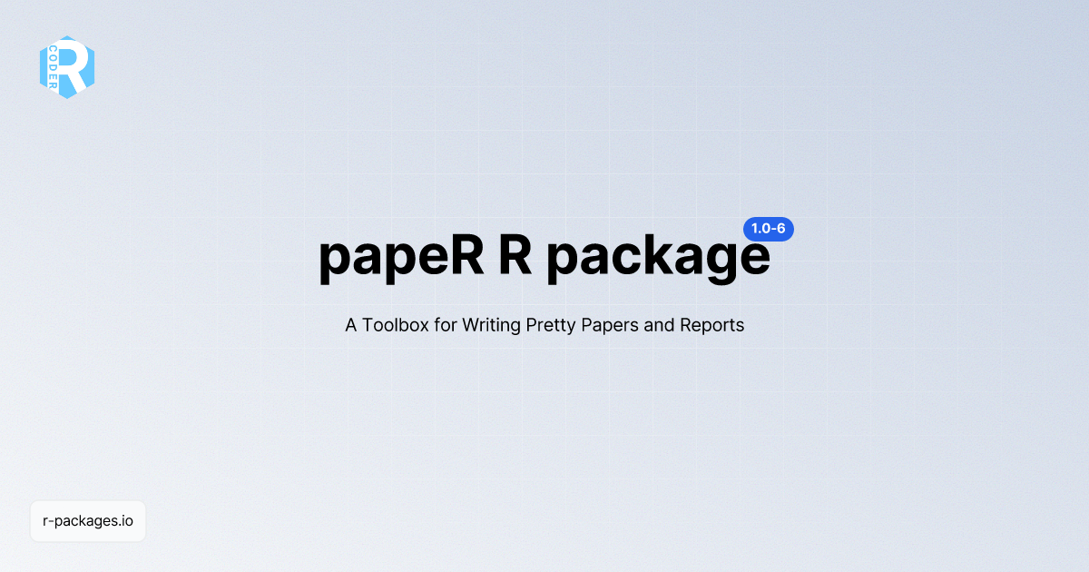 papeR R package [Documentation] | R PACKAGES
