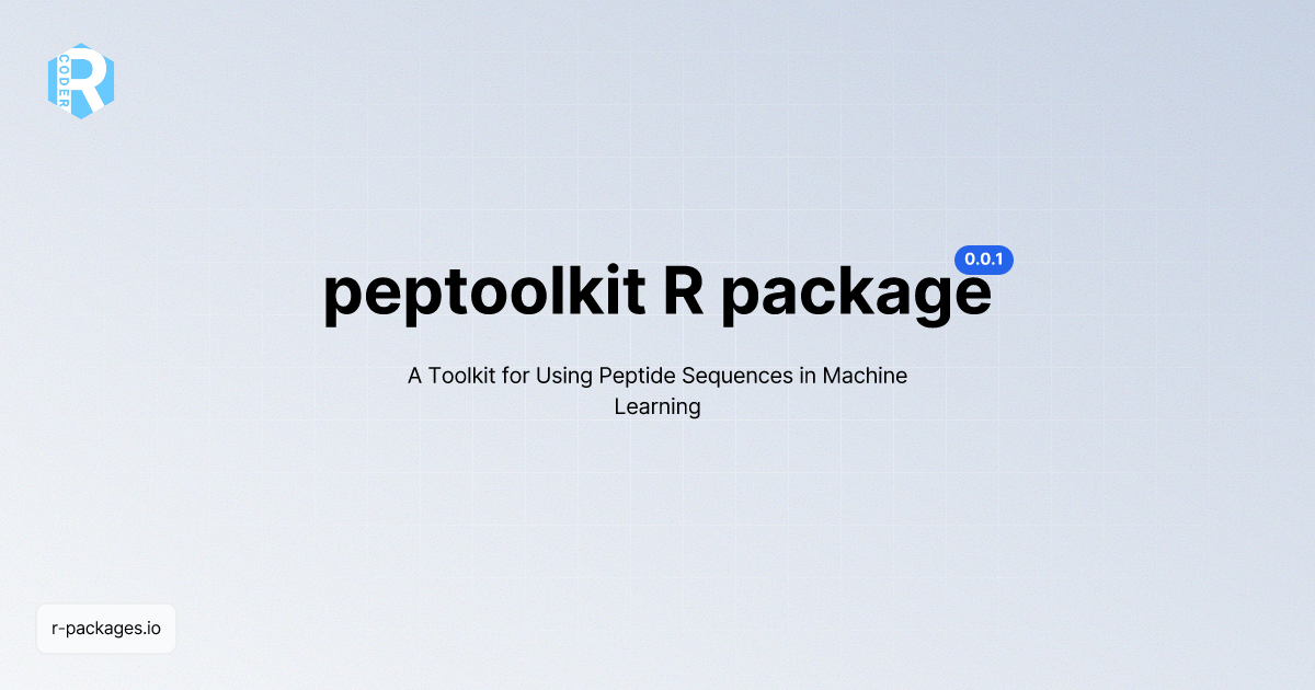 peptoolkit R package [Documentation] | R PACKAGES