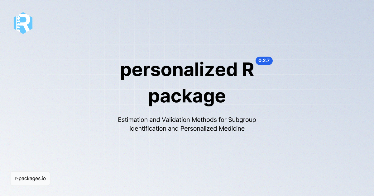 personalized R package [Documentation] | R PACKAGES