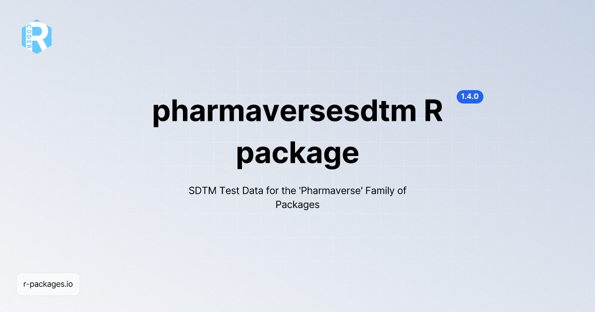 pharmaversesdtm R package [Documentation] | R PACKAGES