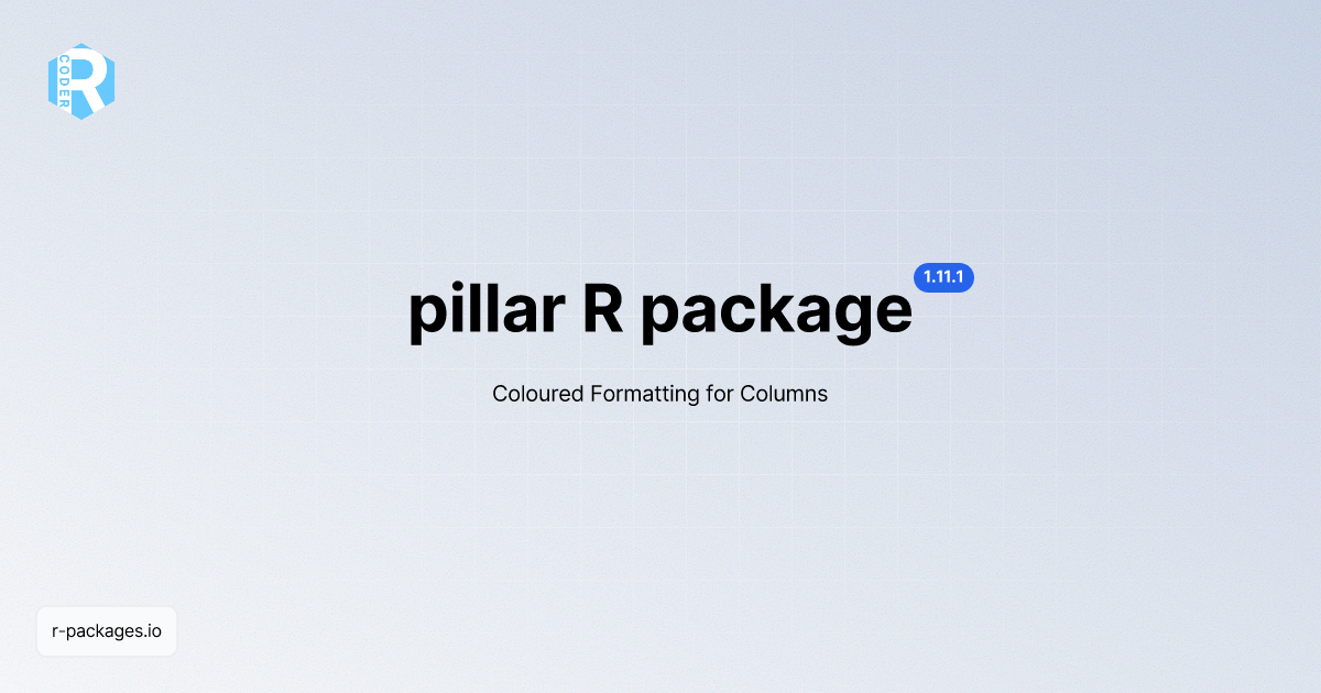 pillar R package [Documentation] | R PACKAGES
