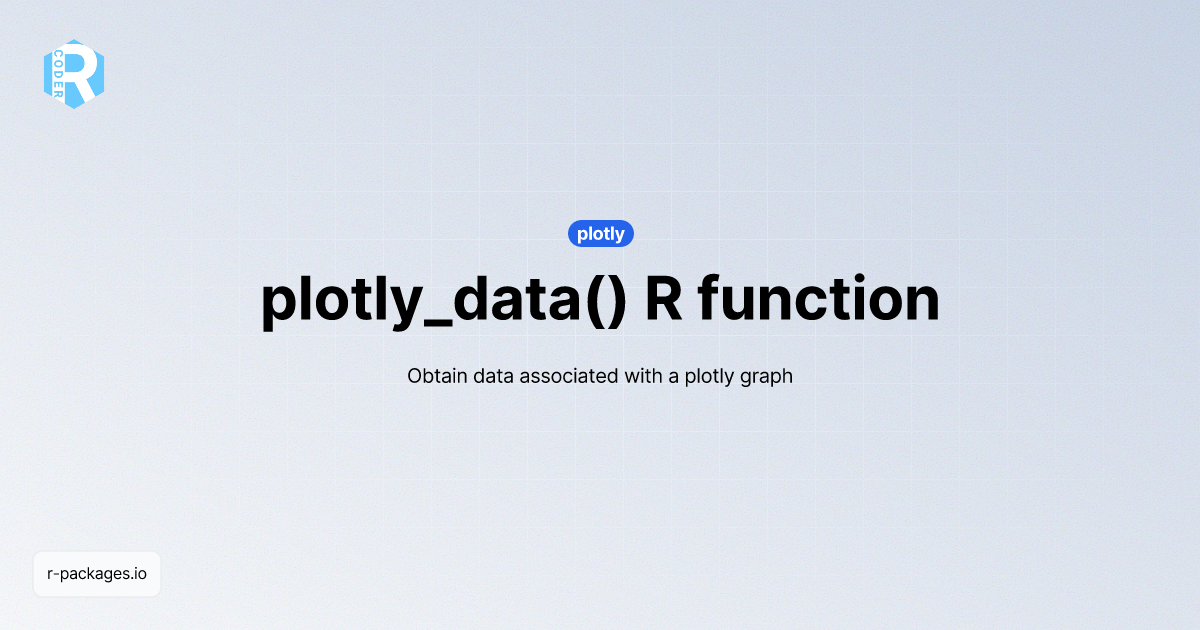 plotly_data() R function from [plotly] | R PACKAGES