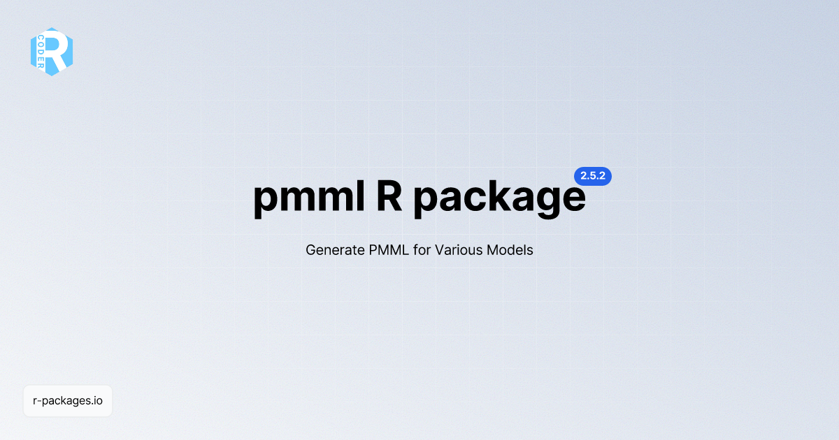 pmml R package [Documentation] | R PACKAGES