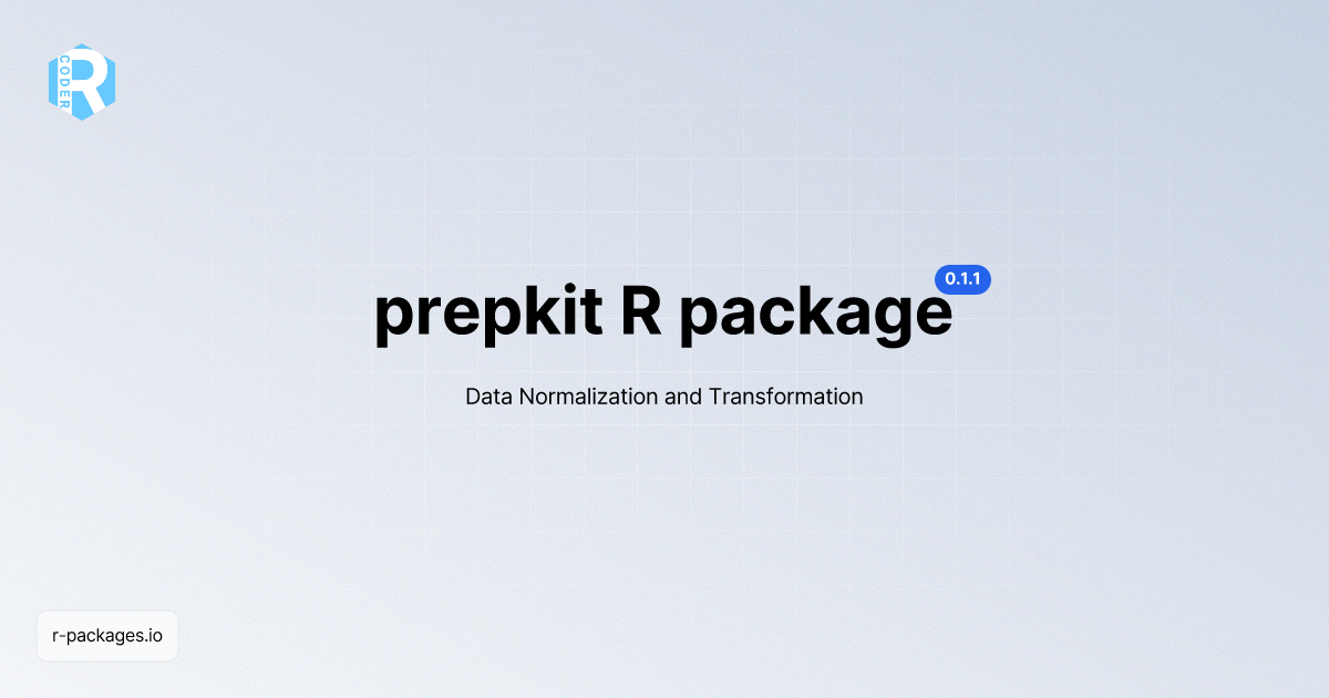 prepkit R package [Documentation] | R PACKAGES