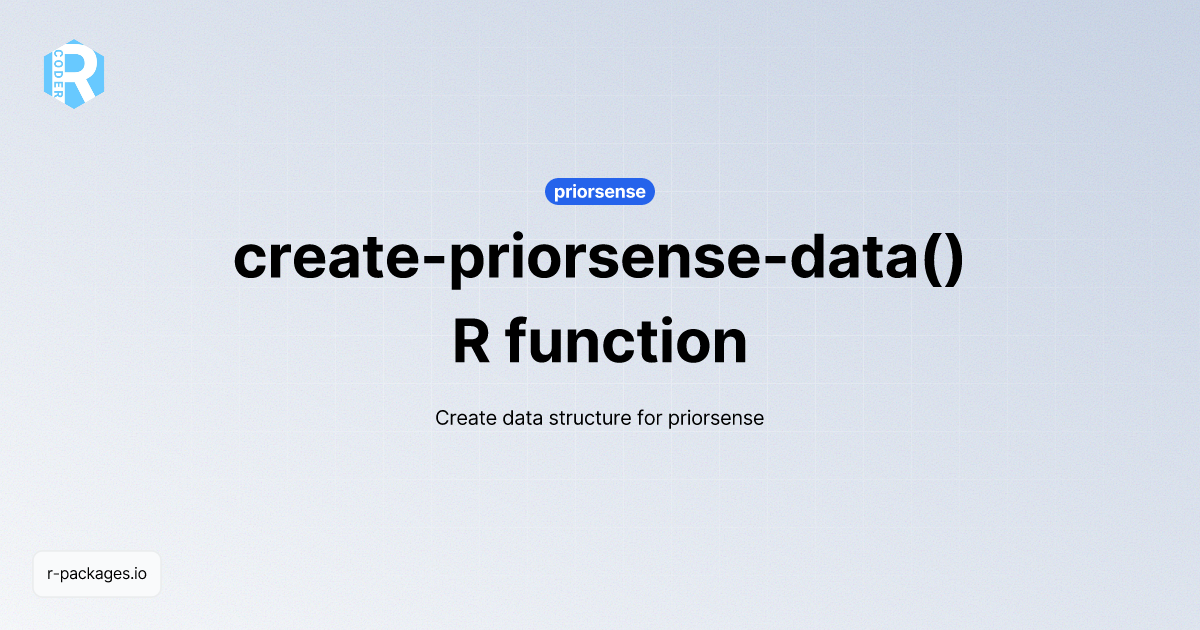 create-priorsense-data() R function from [priorsense] | R PACKAGES