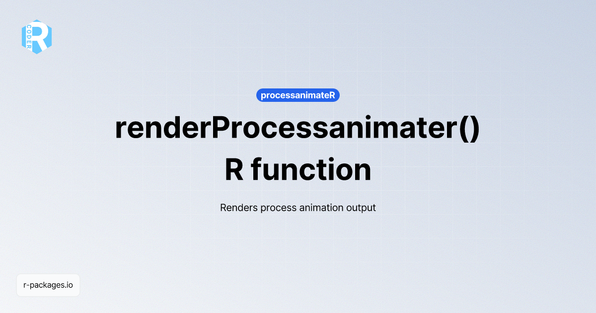renderProcessanimater() R function from [processanimateR] | R PACKAGES