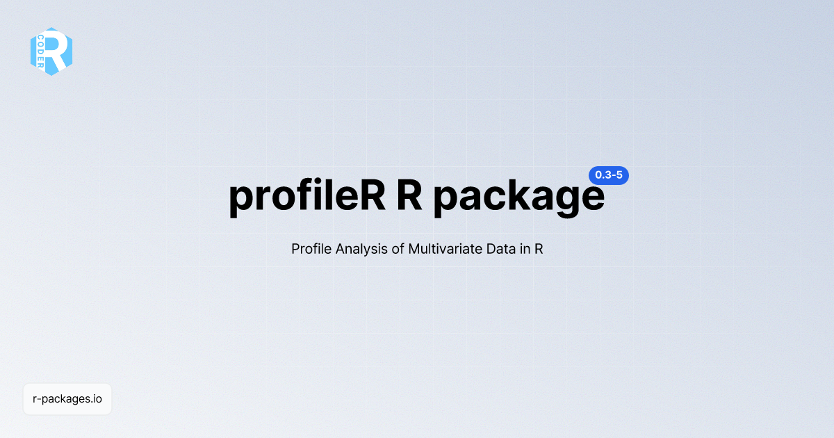 profileR R package [Documentation] | R PACKAGES