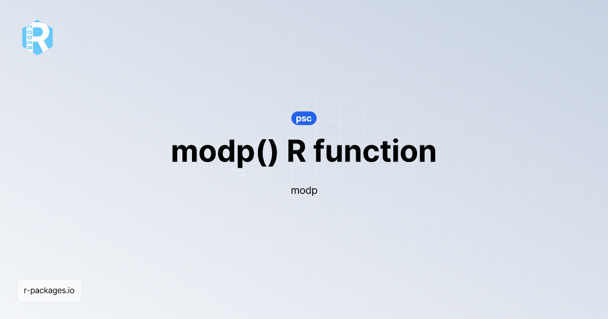 modp() R function from [psc] | R PACKAGES