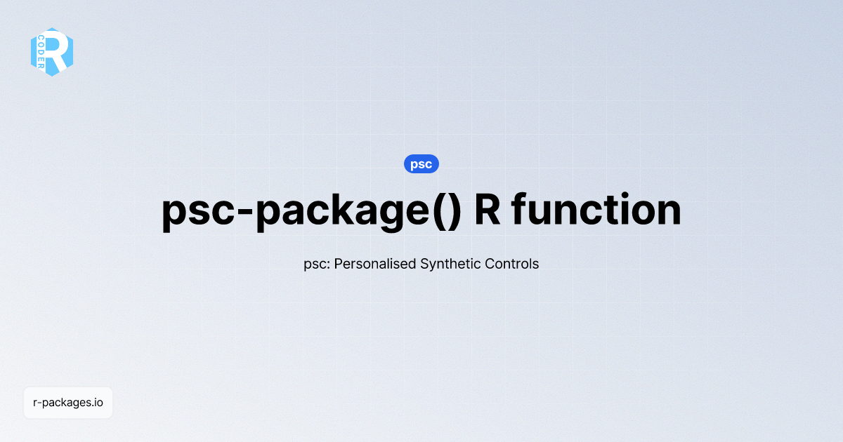 psc-package() R function from [psc] | R PACKAGES