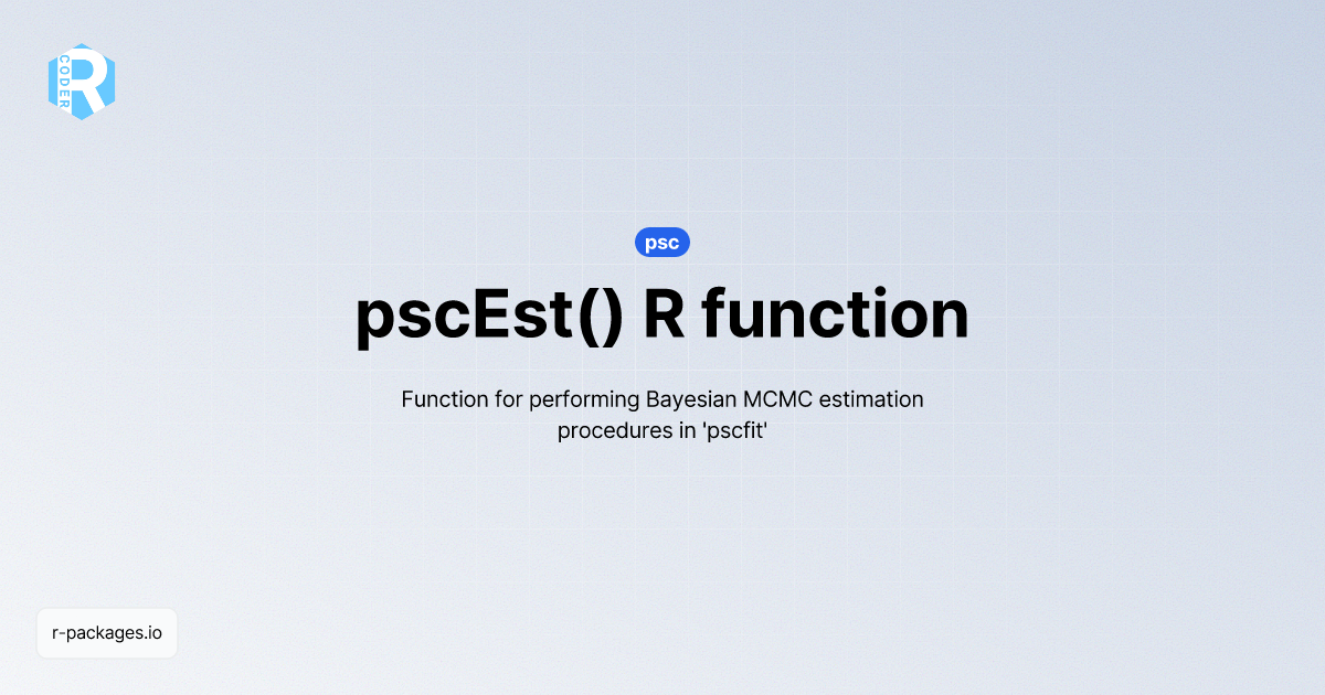 pscEst() R function from [psc] | R PACKAGES