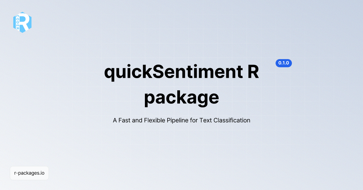quickSentiment R package [Documentation] | R PACKAGES