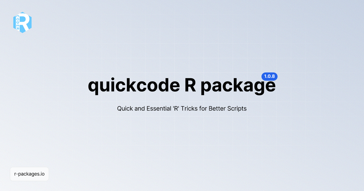 quickcode R package [Documentation] | R PACKAGES
