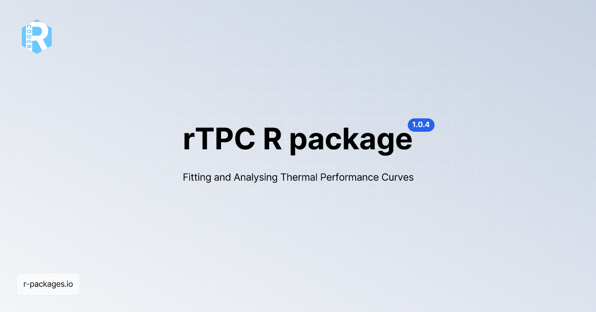 rTPC R package [Documentation] | R PACKAGES
