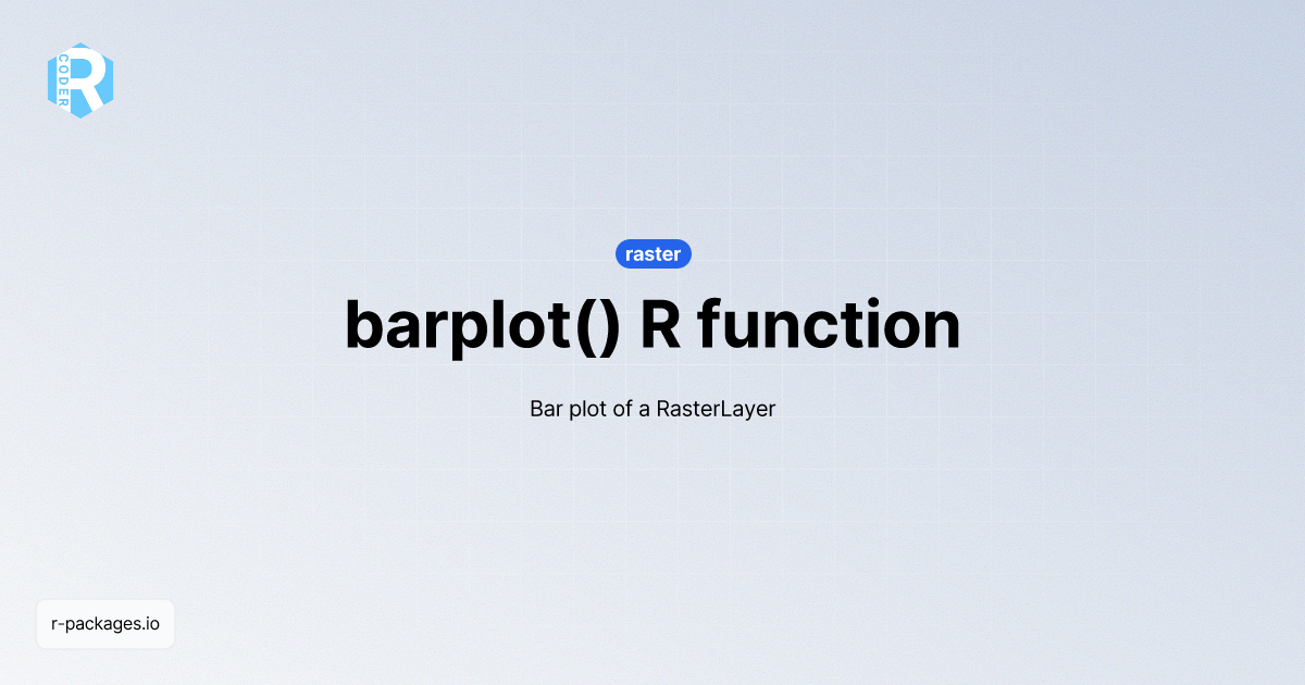 barplot() R function from [raster] | R PACKAGES
