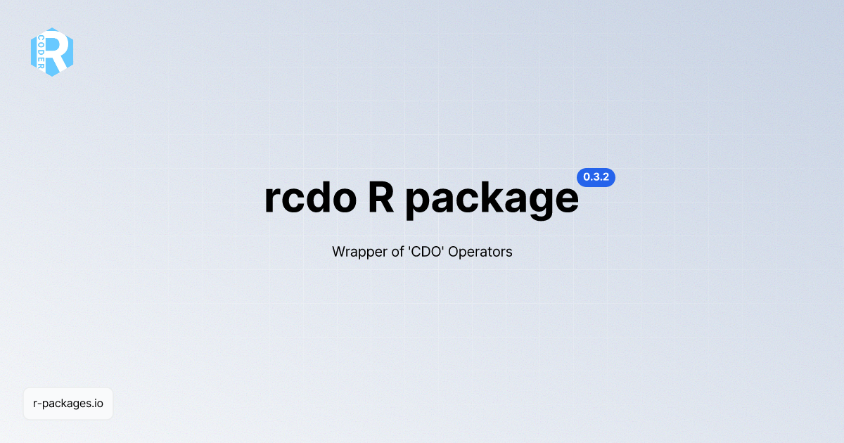 rcdo R package [Documentation] | R PACKAGES