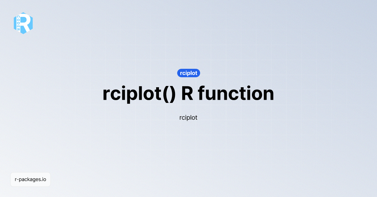 rciplot() R function from [rciplot] | R PACKAGES