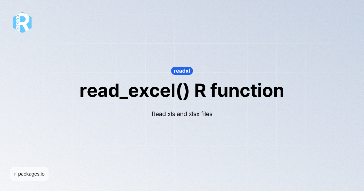 read_excel() R function from [readxl] | R PACKAGES