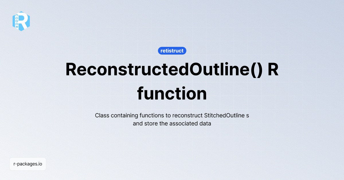 ReconstructedOutline() R function from [retistruct] | R PACKAGES