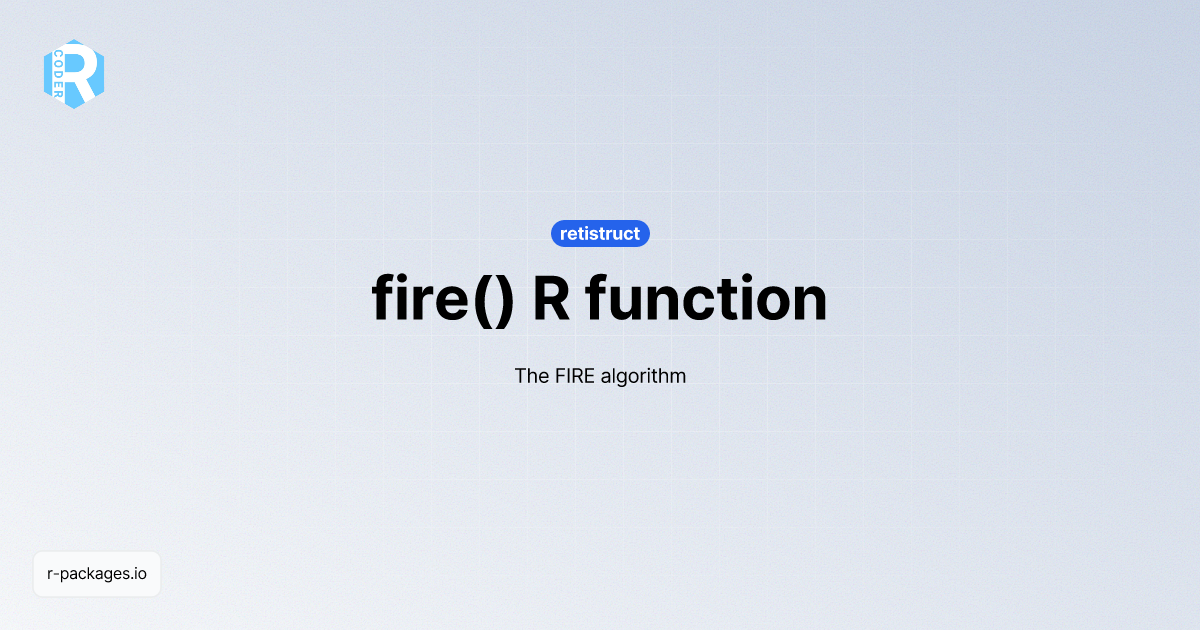fire() R function from [retistruct] | R PACKAGES