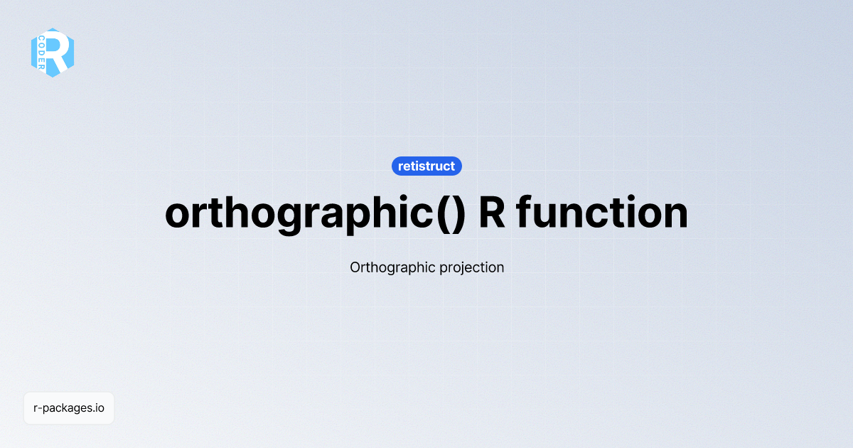 orthographic() R function from [retistruct] | R PACKAGES