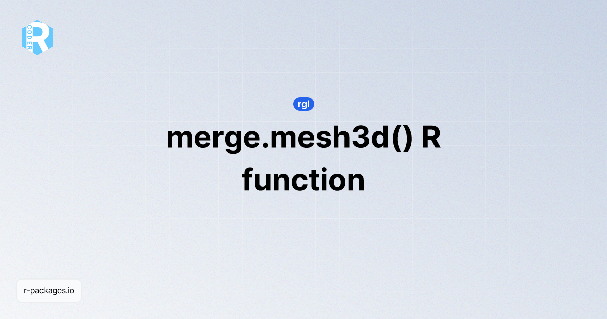 merge.mesh3d() R function from [rgl] | R PACKAGES