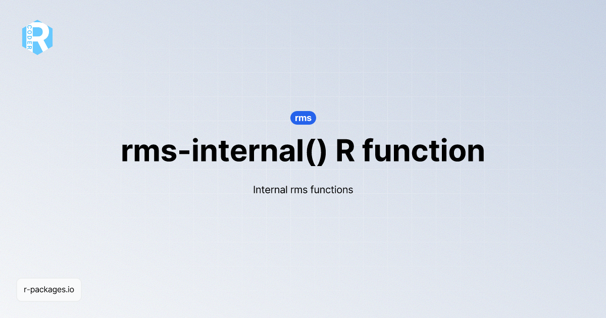 rms-internal() R function from [rms] | R PACKAGES