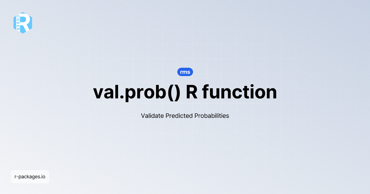 val.prob() R function from [rms] | R PACKAGES