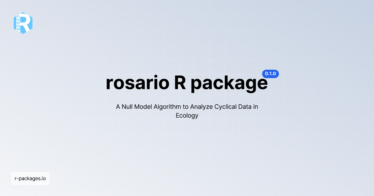 rosario R package [Documentation] | R PACKAGES