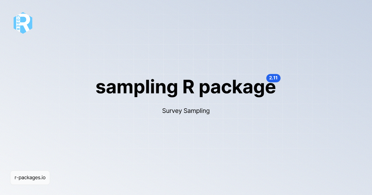 sampling R package [Documentation] | R PACKAGES