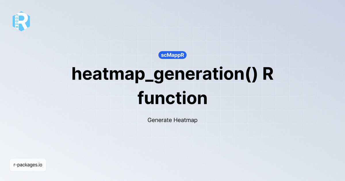 heatmap_generation() R function from [scMappR] | R PACKAGES