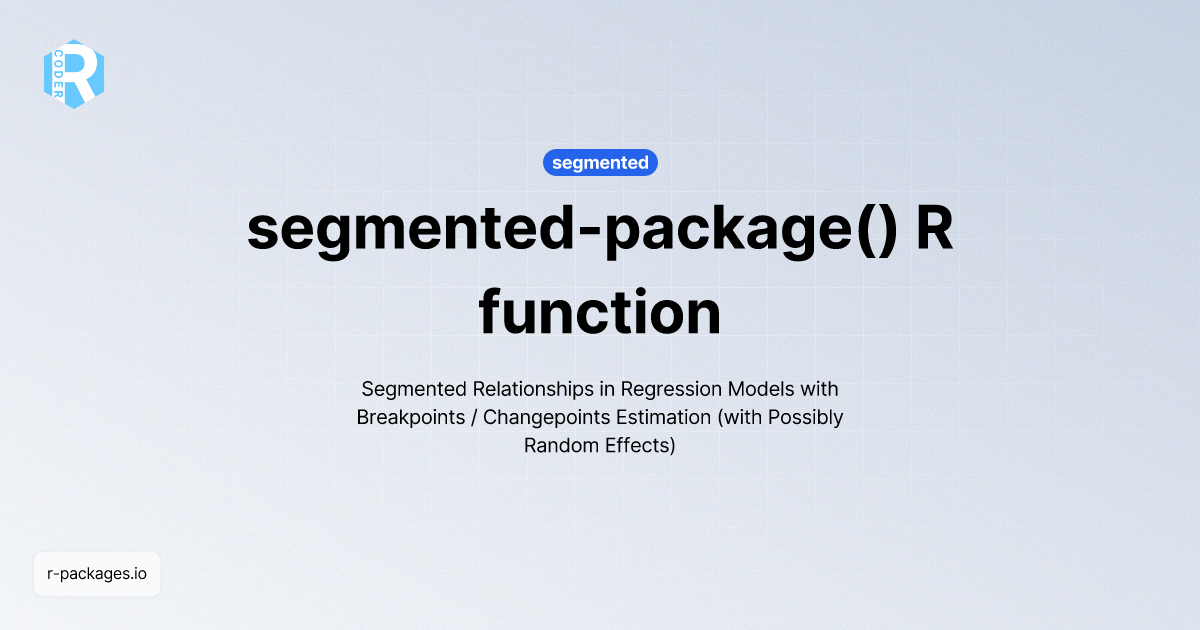 segmented-package() R function from [segmented] | R PACKAGES