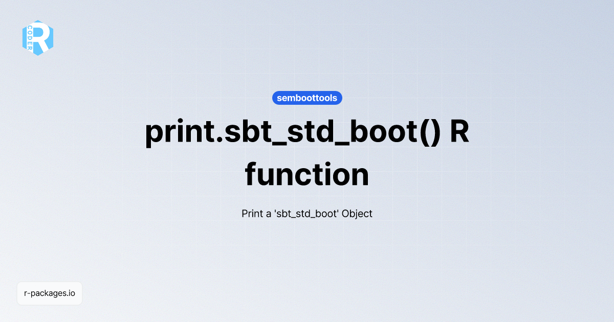 print.sbt_std_boot() R function from [semboottools] | R PACKAGES