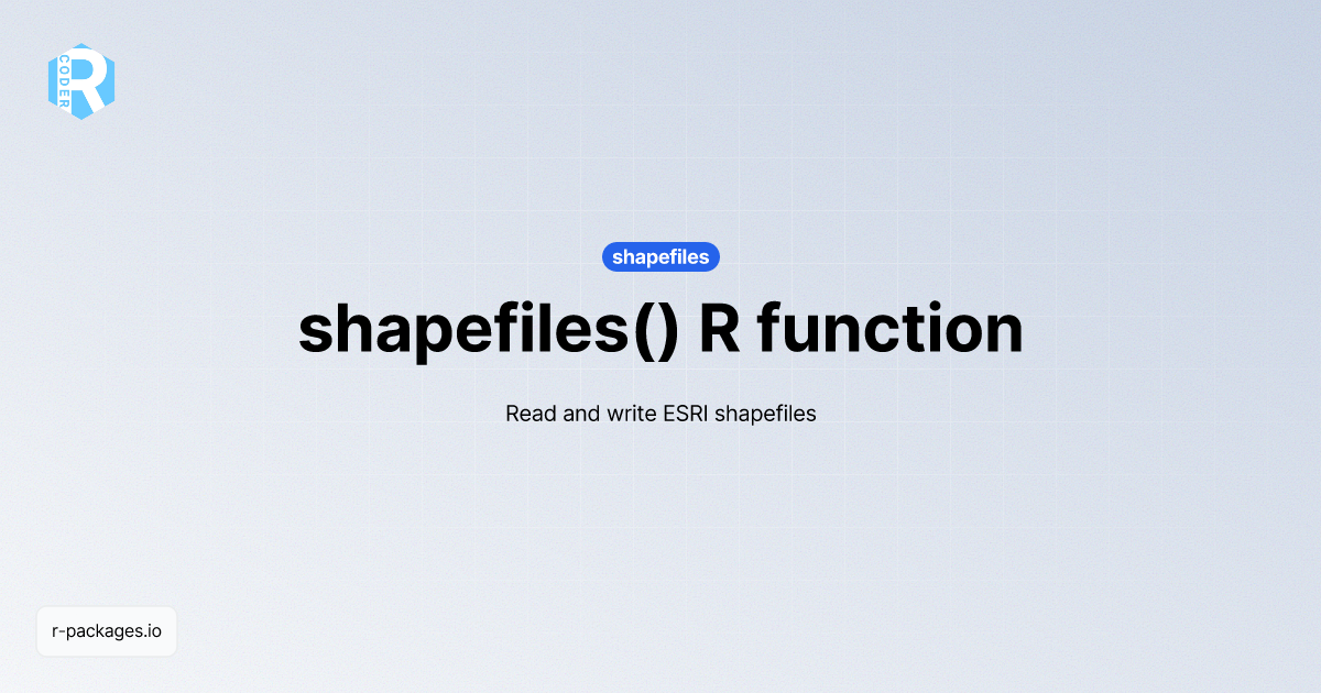 shapefiles() R function from [shapefiles] | R PACKAGES