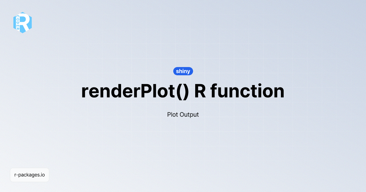 renderPlot() R function from [shiny] | R PACKAGES