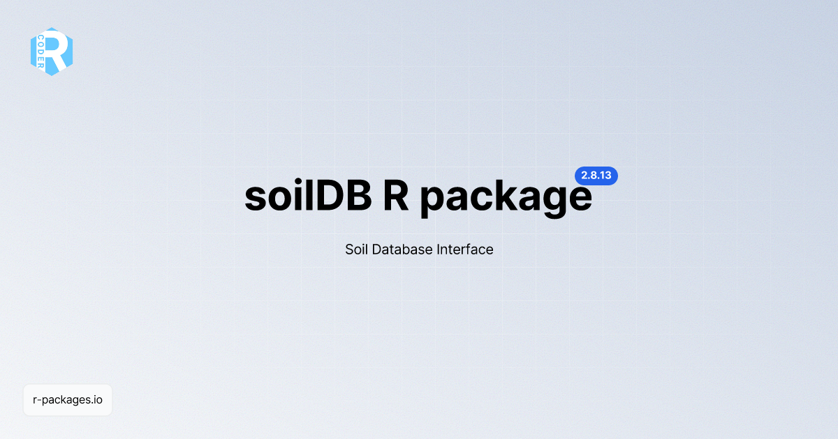 soilDB R package [Documentation] | R PACKAGES