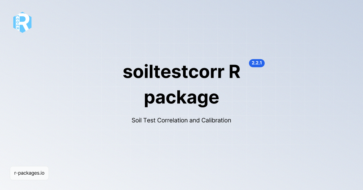 soiltestcorr R package [Documentation] | R PACKAGES