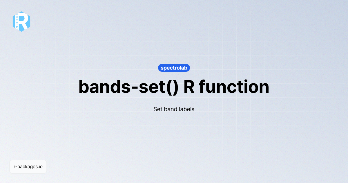 bands-set() R function from [spectrolab] | R PACKAGES