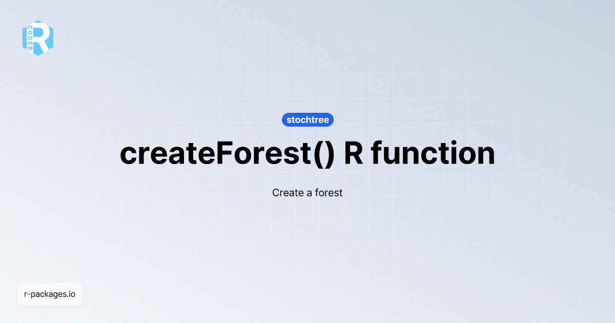 createForest() R function from [stochtree] | R PACKAGES