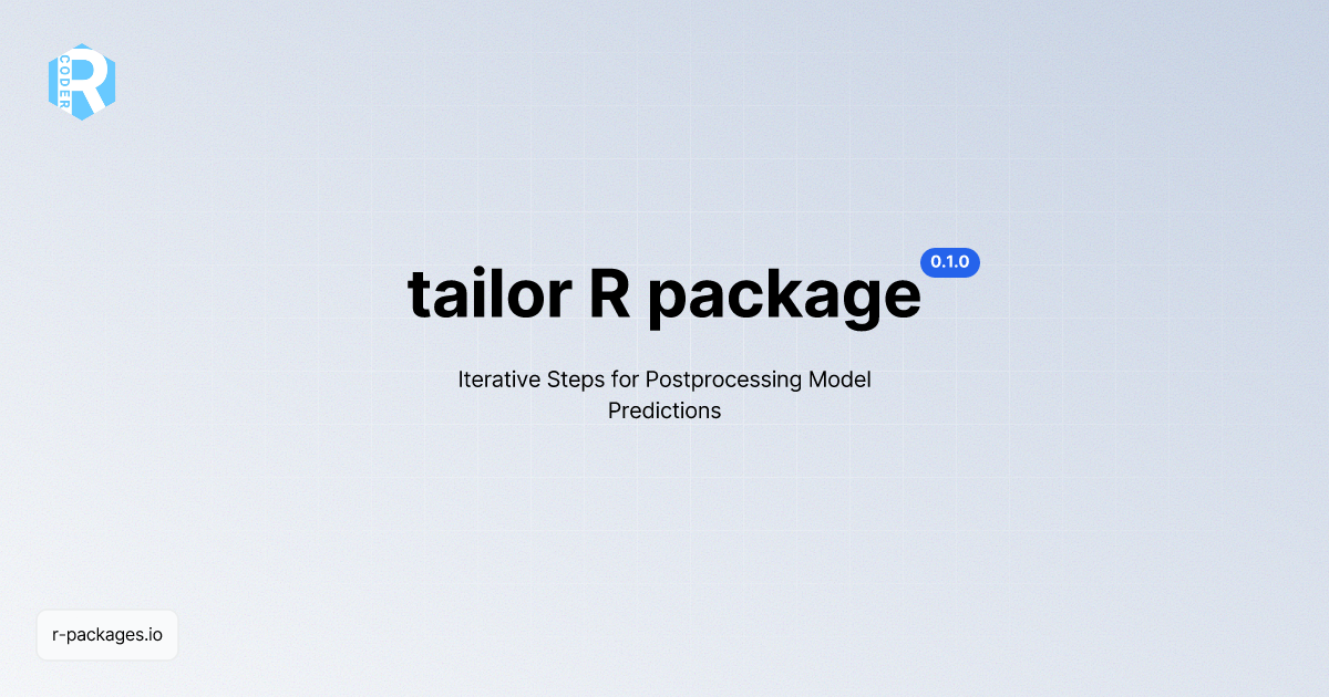 tailor R package [Documentation] | R PACKAGES