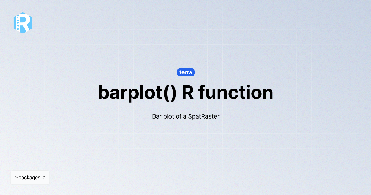 barplot() R function from [terra] | R PACKAGES