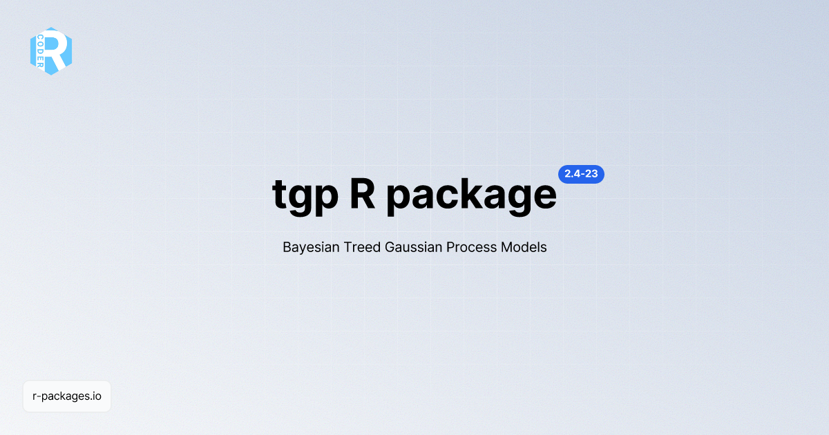 tgp R package [Documentation] | R PACKAGES